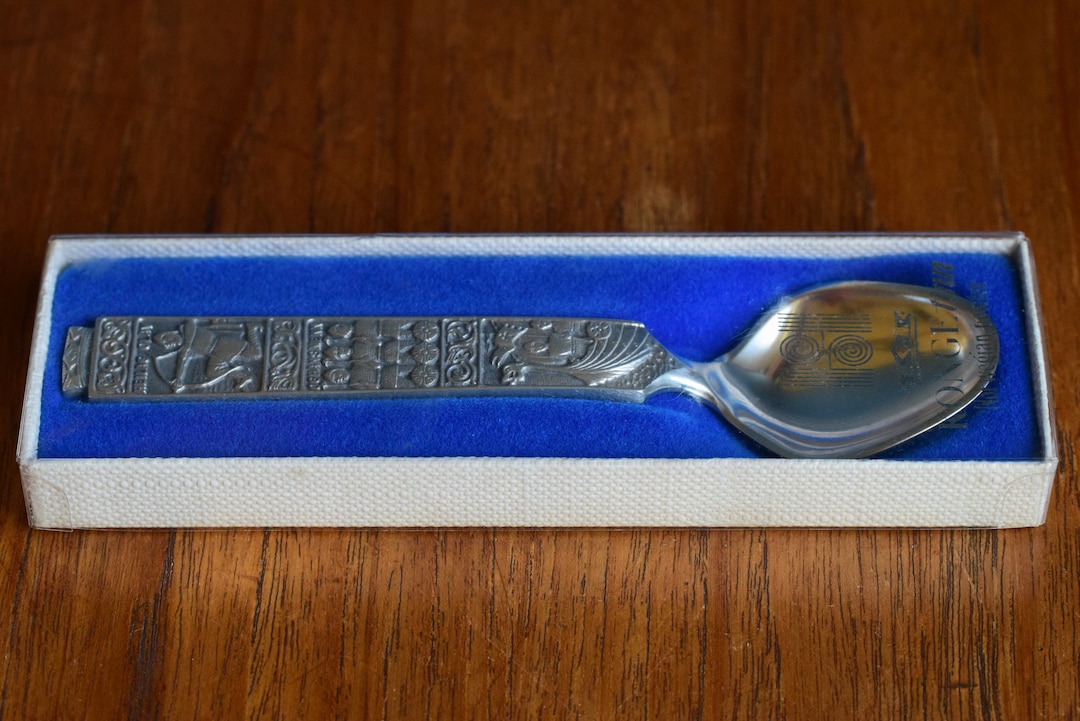 Konge Tinn Serving Spoon/spoon, Tin Spoon, Norwegian Pewter, Heilag ...