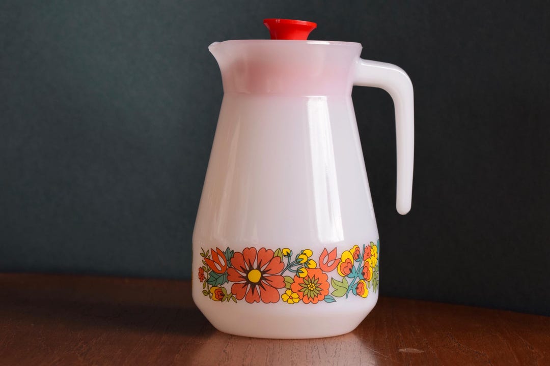 Vintage Juice Jug With Lid, 1970s, Schott/mainz, Jenaer Glas, Flower ...