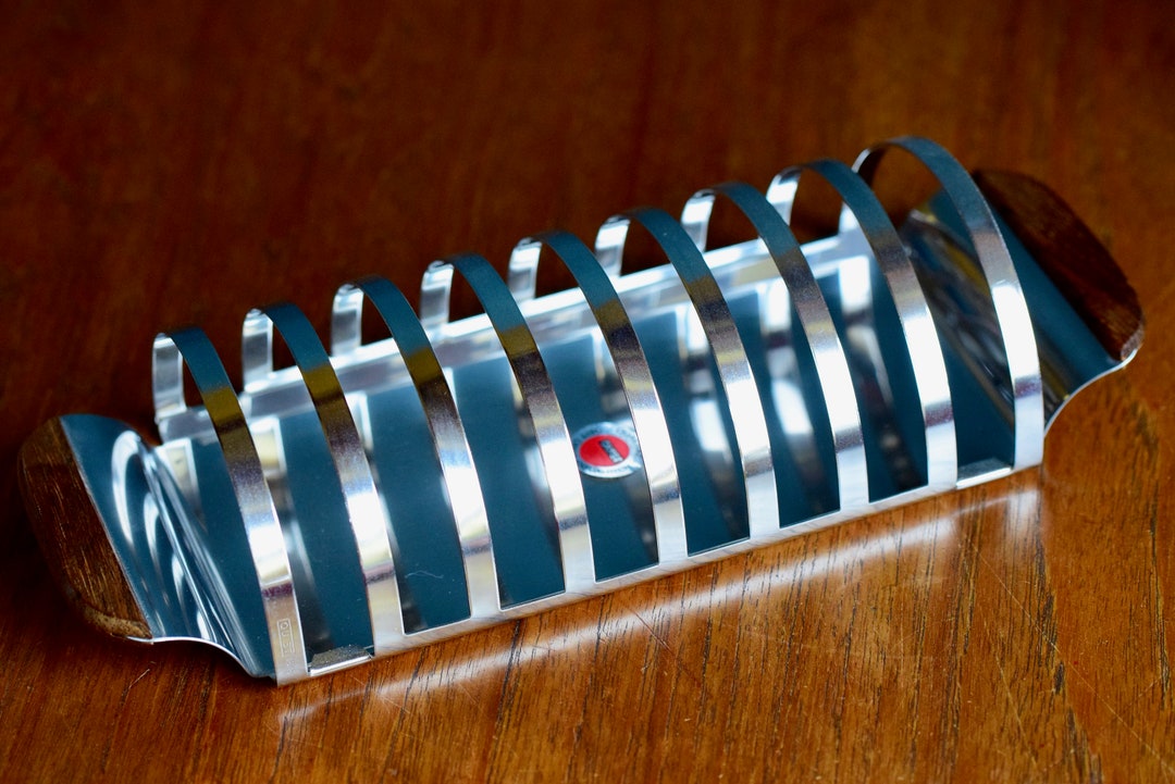 Midcentury Toast Holder by Quist, Toast Stand, Stainless Steel/wood ...