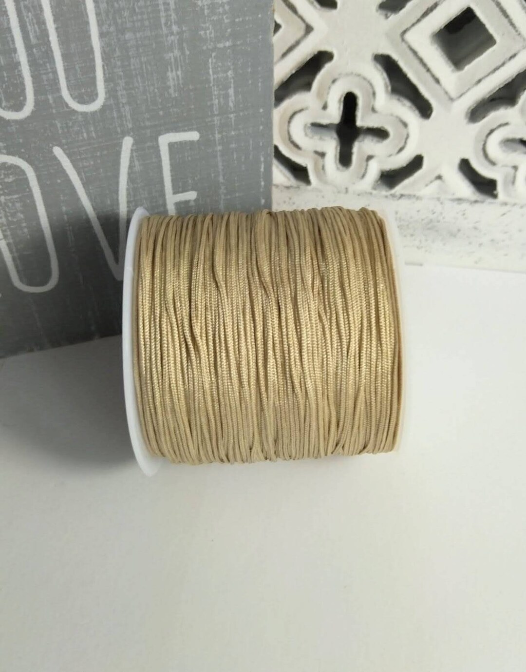 Macramé Band 08 Mm Nylon String Jewelry Band Sand Beige - Etsy