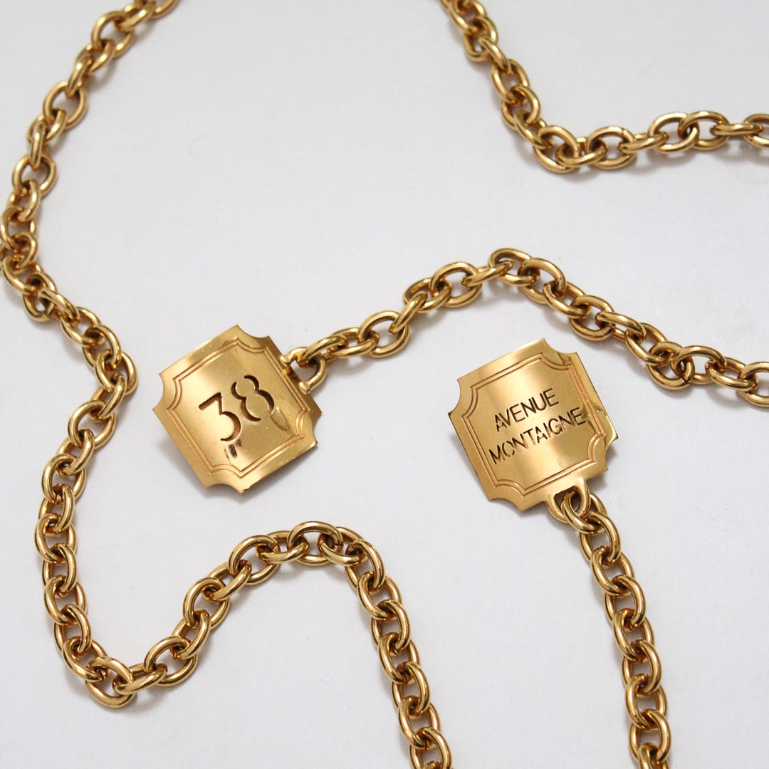 80's Celine Golden Chain Belt - Etsy