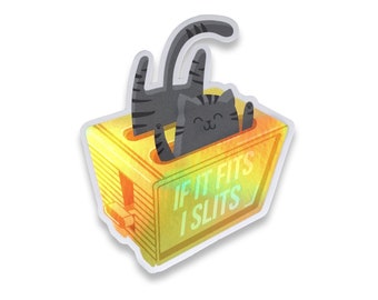 Cat Sticker, Good Luck Cat, Cat Eyes Sticker, Black Sticker, Black Cat ...