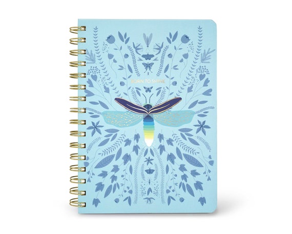 Fireflies Spiral Notebook Nature Notebook Flowers Lined | Etsy