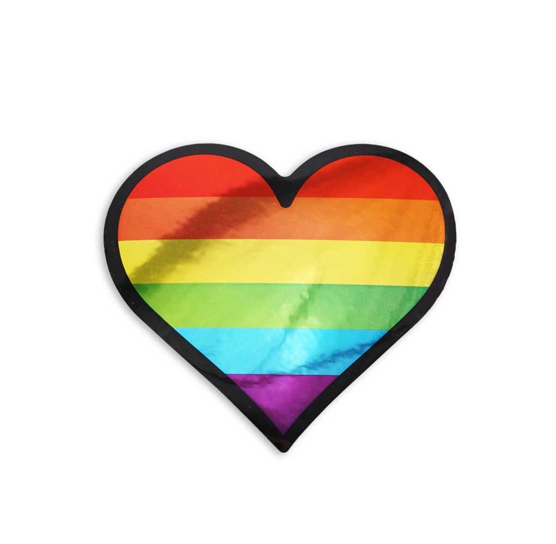Pride Sticker, Love Sticker, Heart Sticker, Rainbow Sticker, Gay ...