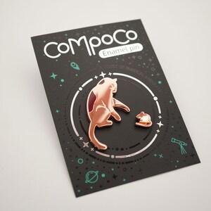 Cat and Mouse Enamel Pins Set, Cute Pin, Cat Lover, Enamel Pins Set ...