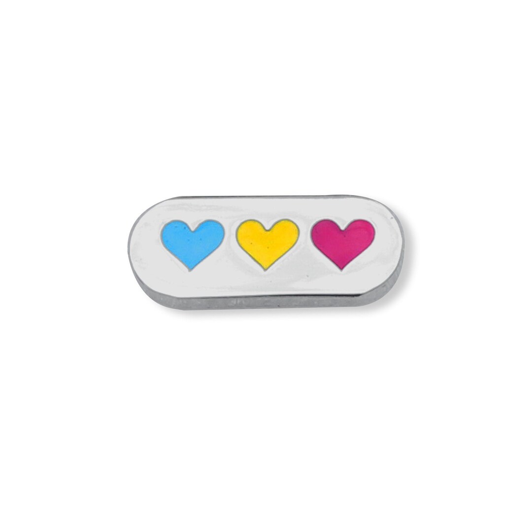Pansexual Pride Pin ,heart Pin, Pride Lapel Pin, LGBTQIA Flag Pin ...