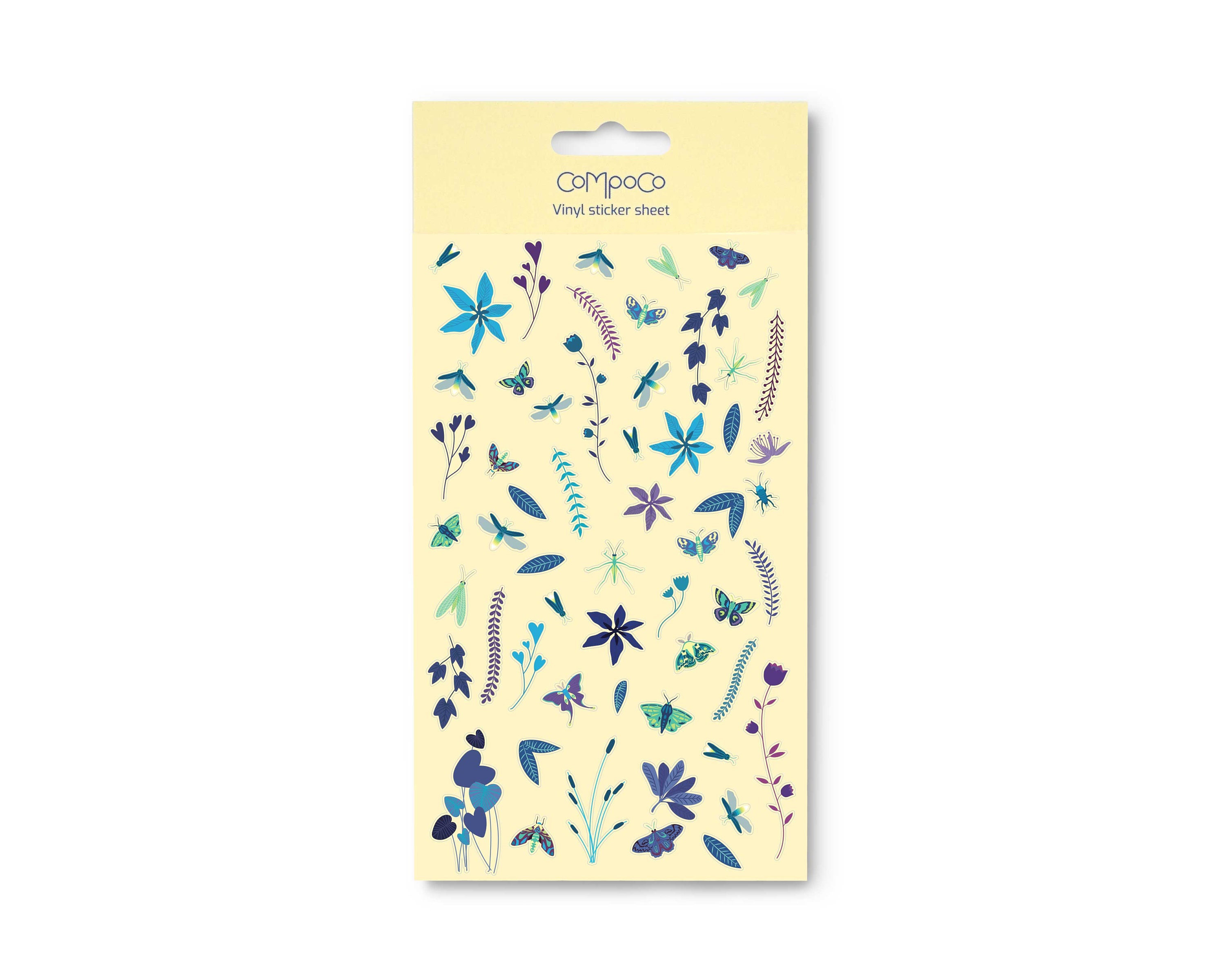 Insects Sticker Sheet Fireflies Sticker Flowers Stickers - Etsy