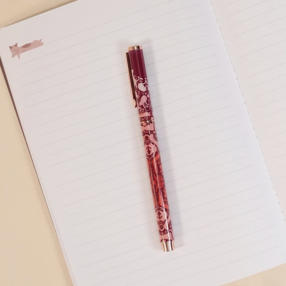 Yoga Cats Pen: Stainless Steel, Refillable 0.5mm Tip - Etsy