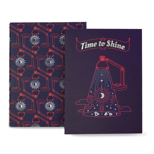 Purple Notebook Packing List Dotted Paper Silver Foil - Etsy