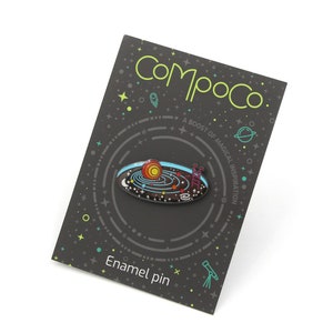 Space Pool of Solar System Enamel Pin, Solar System Pin, Space Enamel ...