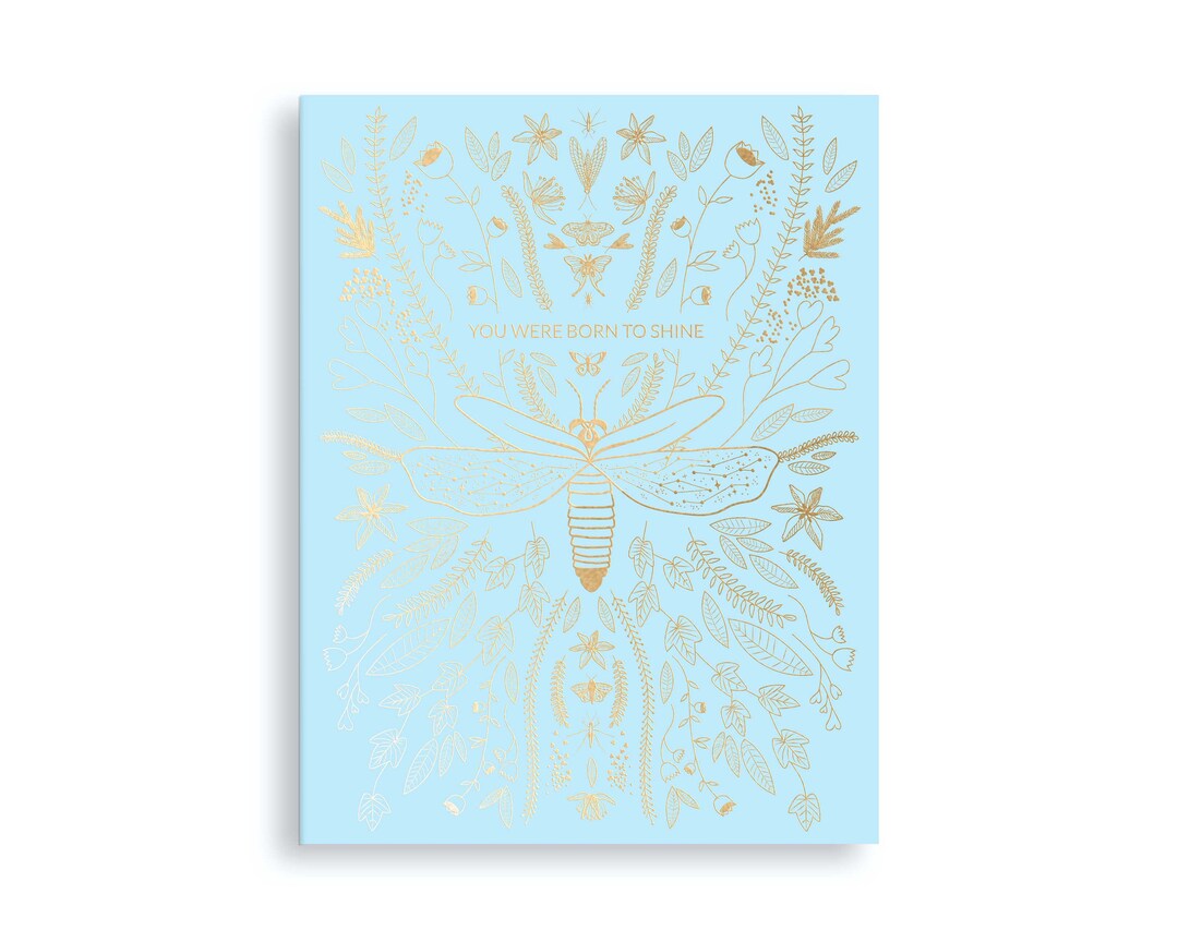Fireflies Greeting Card, Insect Greeting, Nature Lover Greeting, Born ...