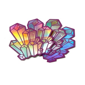 Holographic Crystal Sticker - Stars With Rainbow Color Reflection ...