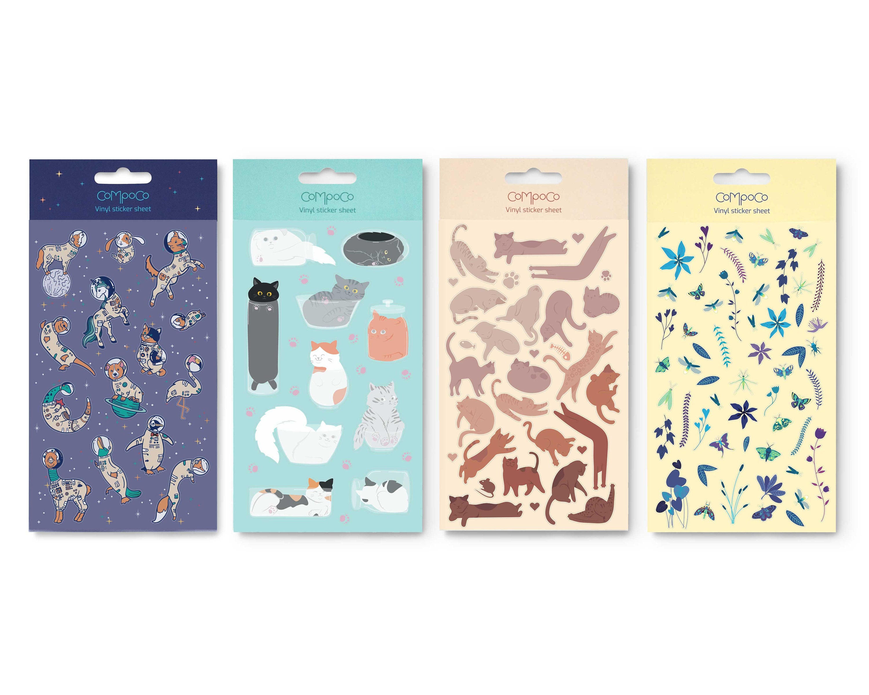 Cats in Containers Sticker Sheet Funny Cats Stickers | Etsy