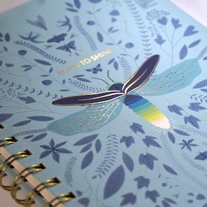 Fireflies Spiral Notebook, Nature Notebook, Flowers, Lined Notebook ...