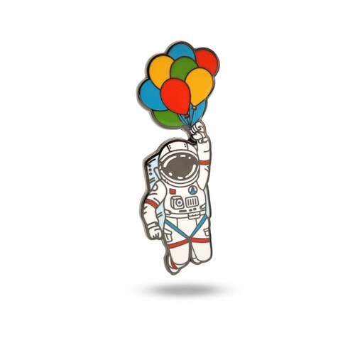Astronaut Holding Balloons Enamel Pin Astronaut Enamel Pin - Etsy