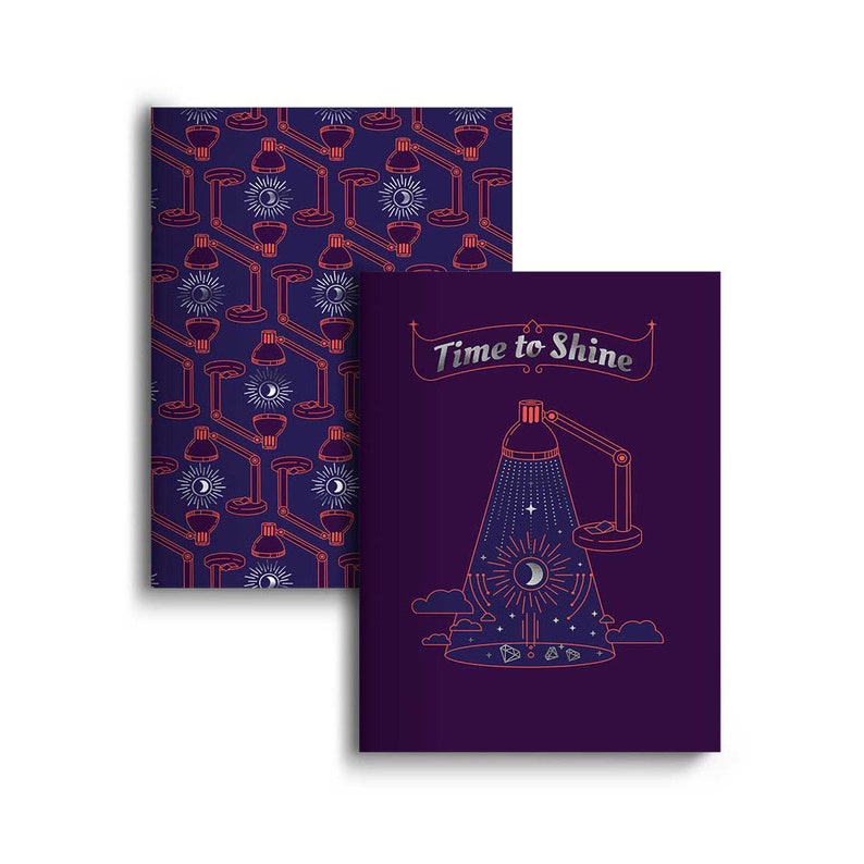 Purple Notebook Packing List Dotted Paper Silver Foil - Etsy