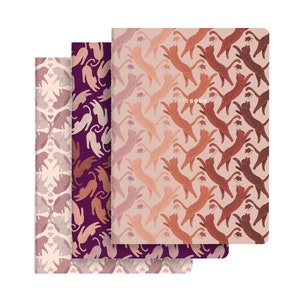 Cats Notebooks Set of 3, Lined Paper, Yoga Cats Notebook, Stationery ...