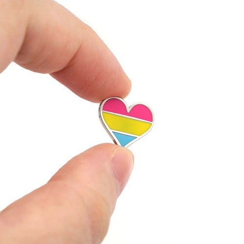 Pansexual Pride Pin Gay Lapel Pin Pansexual Flag Pin Heart Etsy Canada