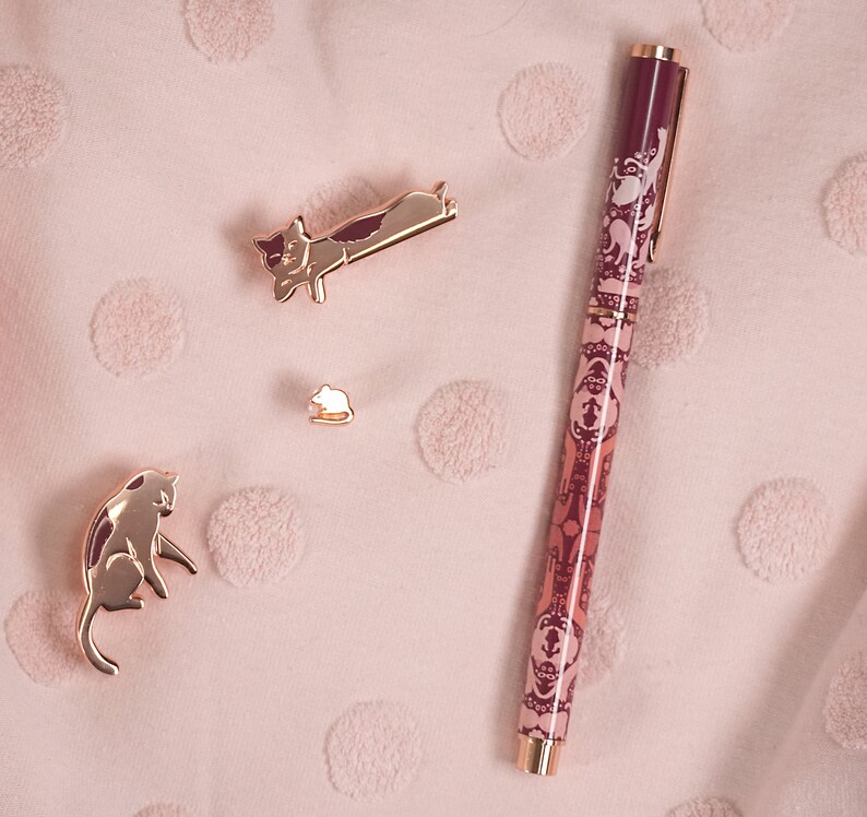 Cat and Mouse Enamel Pins Set Cute Pin Cat Lover Enamel - Etsy