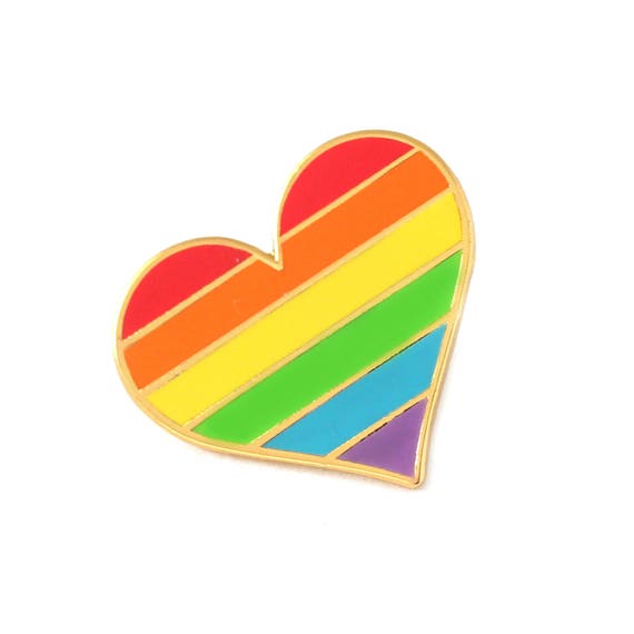 Pride Pin Gay Gold Enamel Pin Decoration Gay Pin Lgbtq Pin Etsy