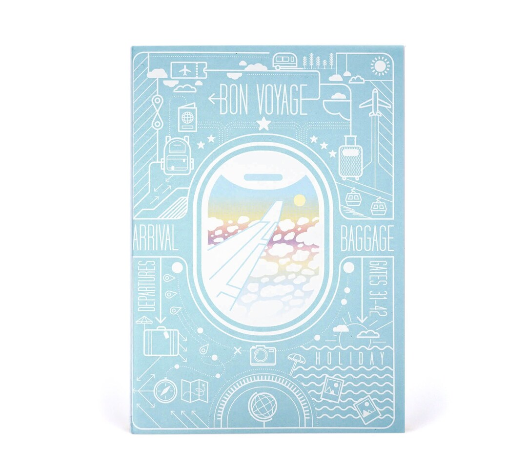 Airplane Notebook, Travel Notebook, Lined Paper, Airplane View Notebook ...