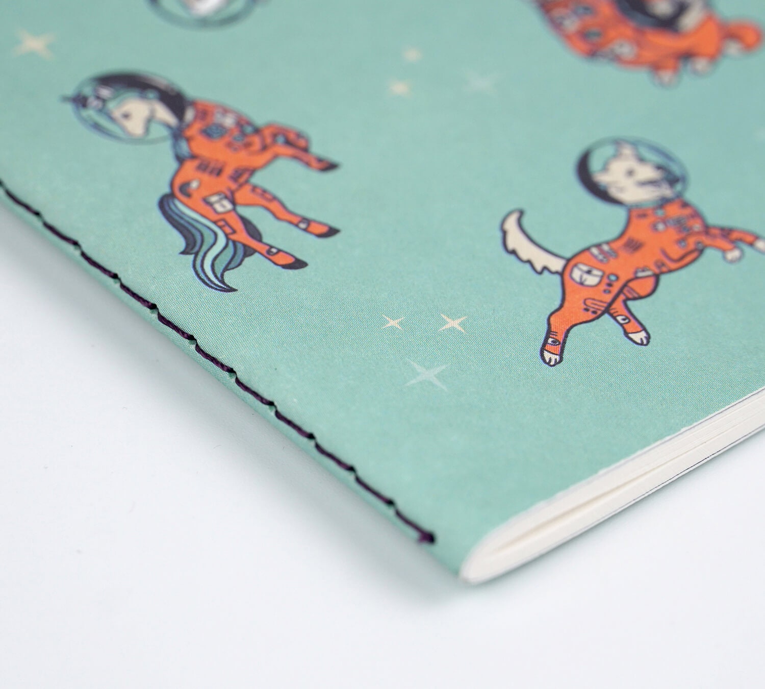 Space Notebook Space Animals Lined Paper Space Notebook - Etsy