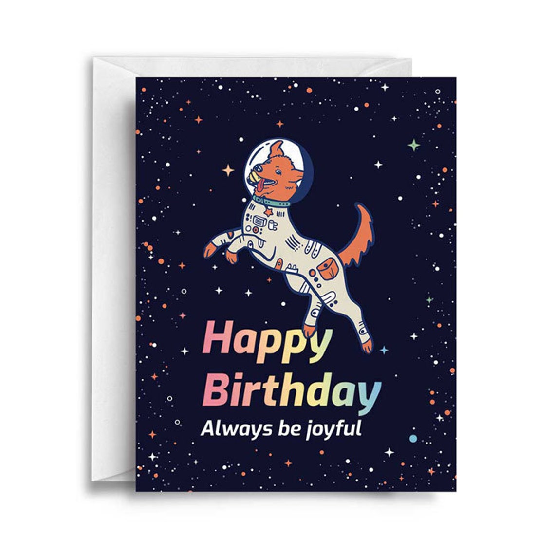 Birthday Greeting Card Dog Greeting Card Dog Birthday Space - Etsy
