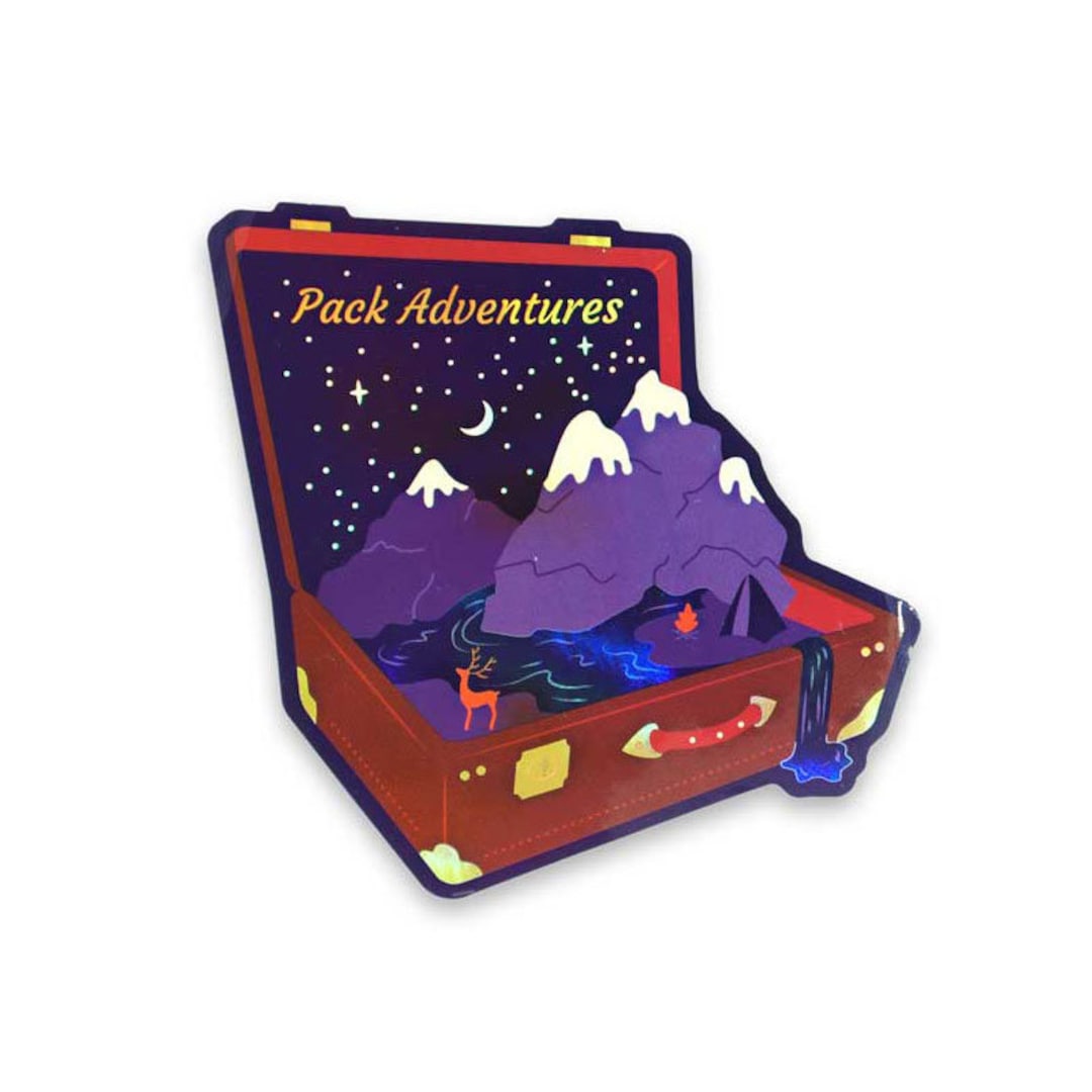 Adventure Sticker, Pack Adventures Sticker, Suitcase Sticker, Traveler ...