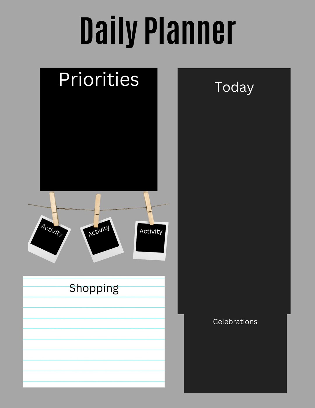 Chalkboard Daily Planner - Etsy