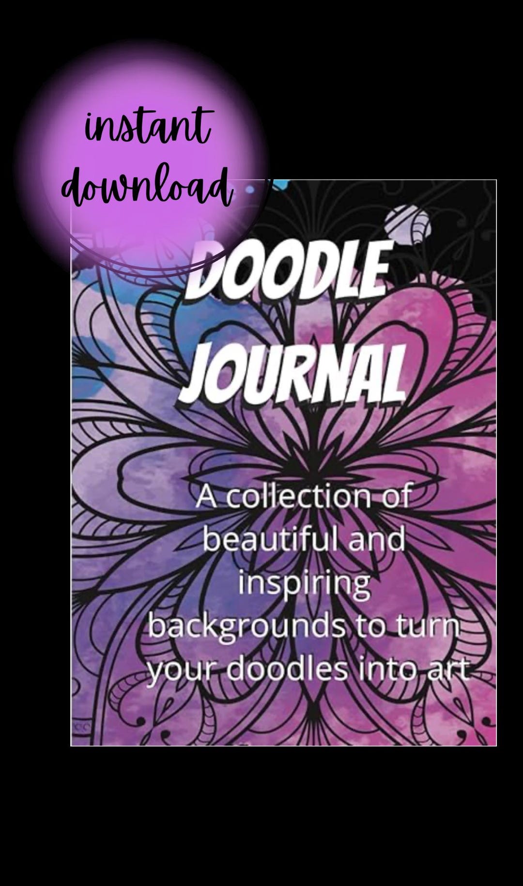 Printable Doodle Journal With 8 Beautiful Watercolour Backgrounds to ...