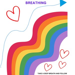 Curvy Rainbow Breathing Exercise Visual Aid for Calming for Children ...