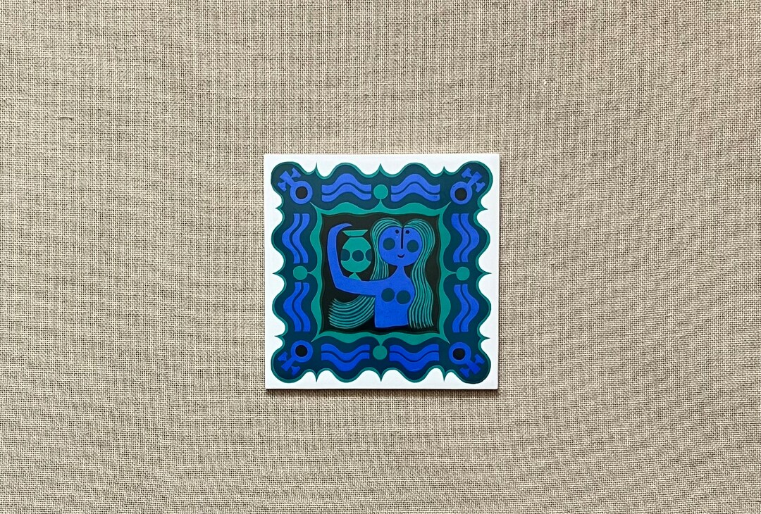 Mid Century Kenneth Townsend Aquarius Tile English Studio Pottery - Etsy