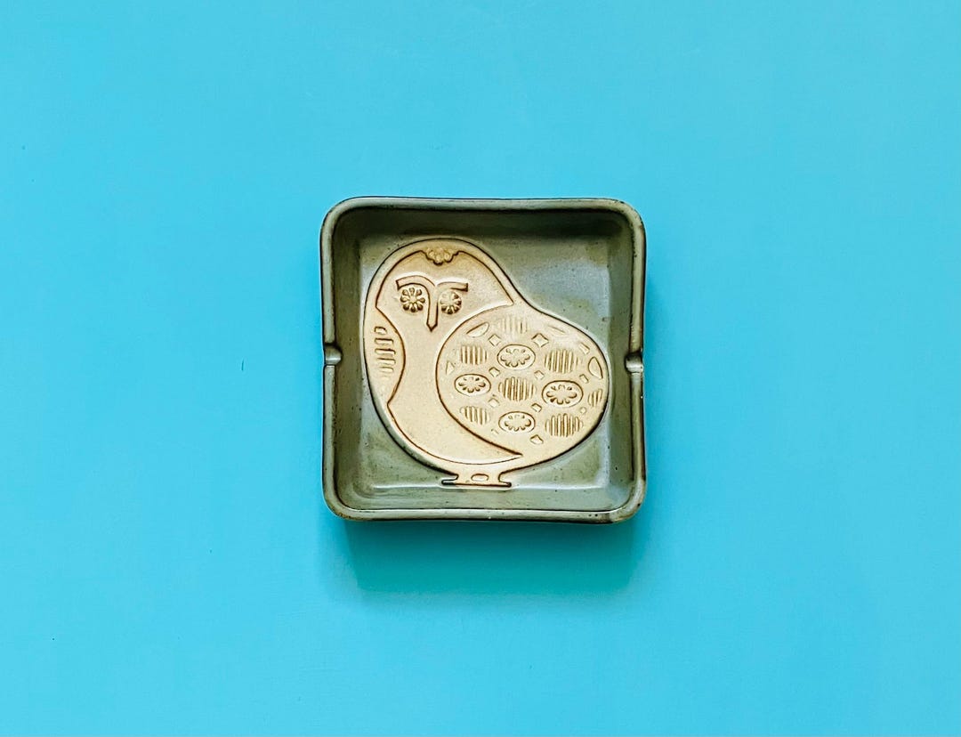 Mid Century Japanese Owl Ashtray Lisa Larson Bitossi Style - Etsy