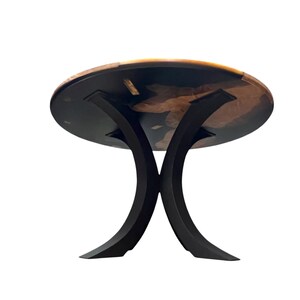 Handmade Steel Table Base: Modern Design, Matte Black Powder Coat ...