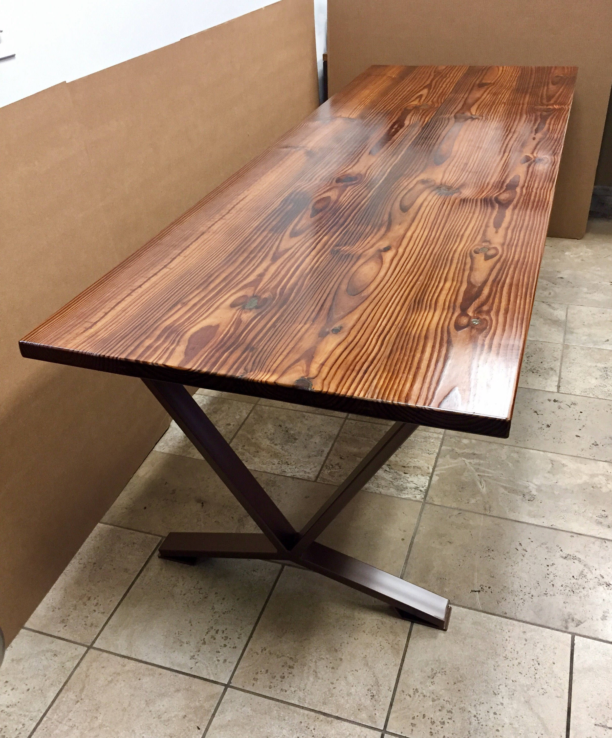 Modern Heat Threaded Pine Table Classic French Design Heat | Etsy