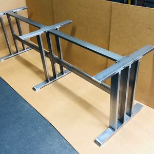 Conference Table Base, Heavy Duty Steel Table Base, Set of 3 Legs and 4 ...