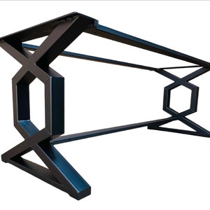 The Hexagon Steel Table Base, Super Heavy Duty Set of 2 Legs With 3 ...