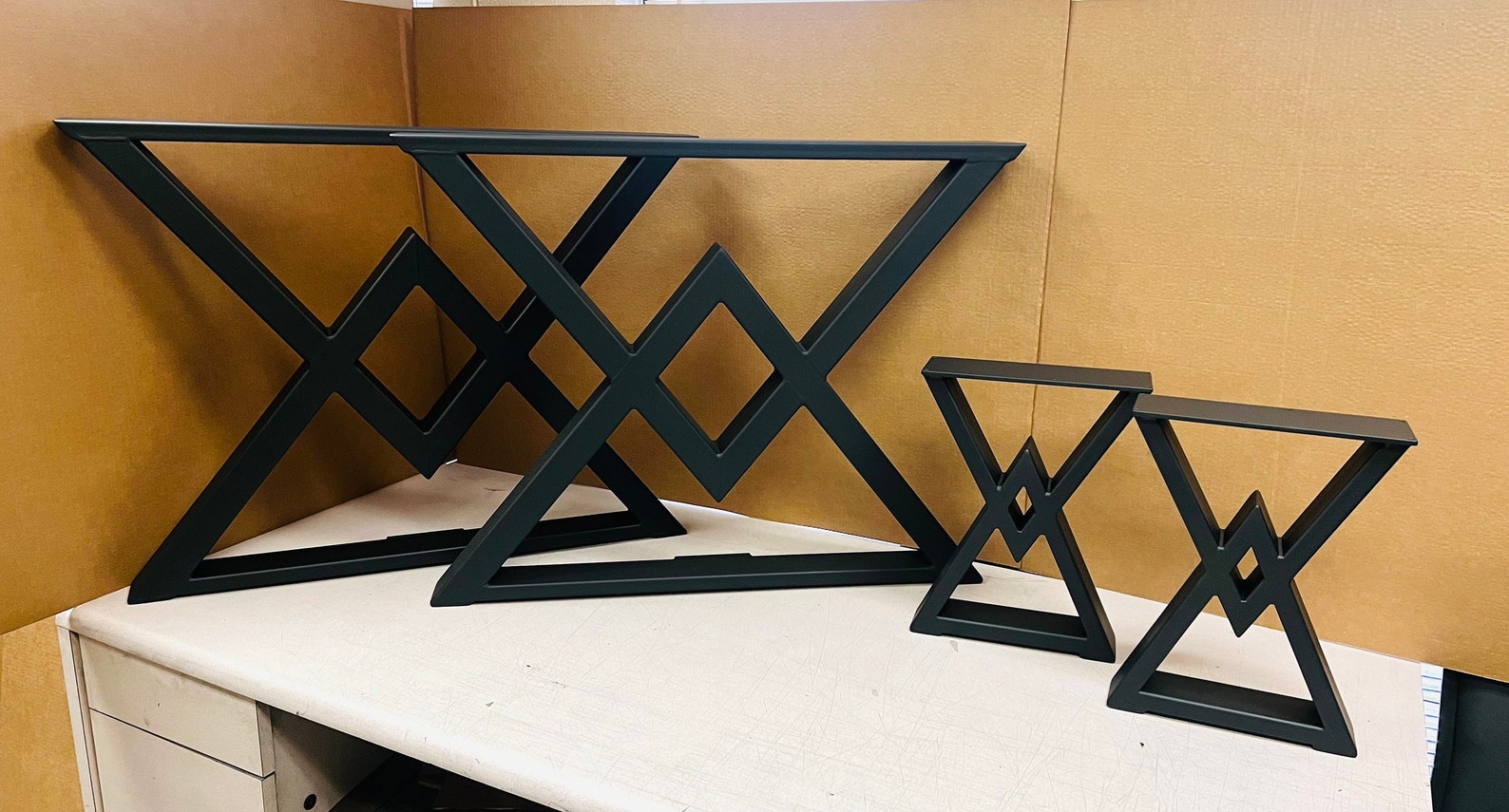 The Diamond Set Diamond Dining Table and Coffee Table Steel | Etsy