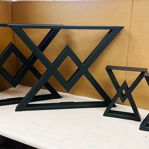 The Diamond Set, Diamond Dining Table and Coffee Table Steel Legs - Etsy