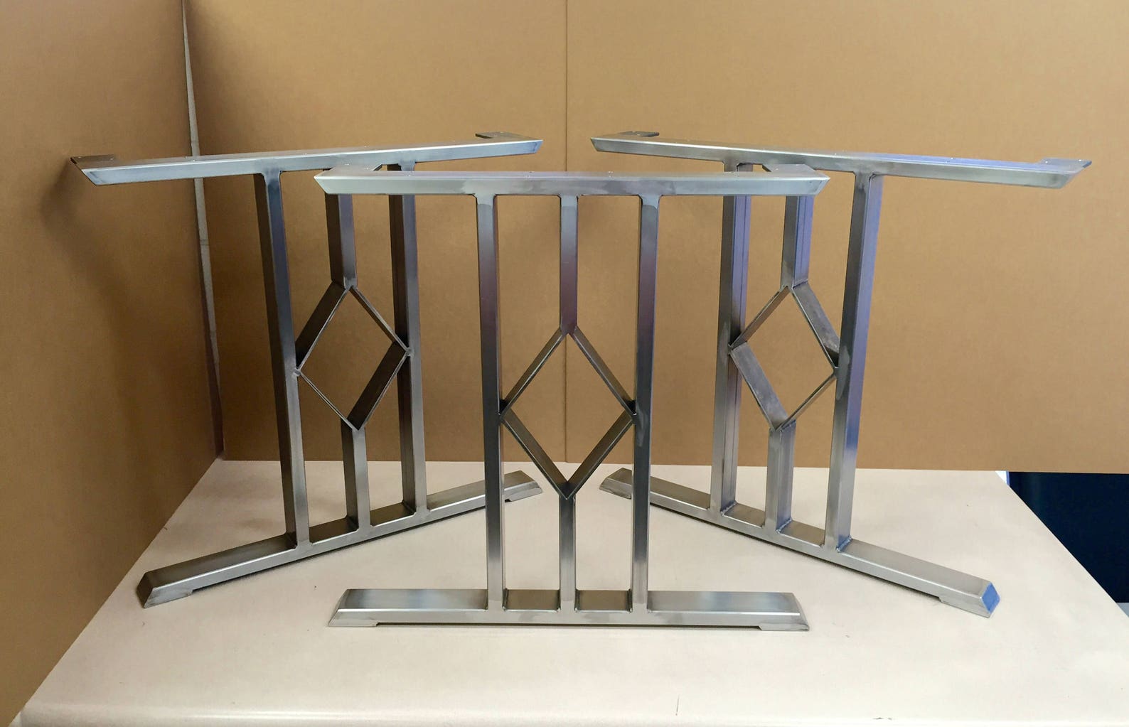 Design Conference Table Legs Three Bars With Diamond Set of | Etsy Ireland