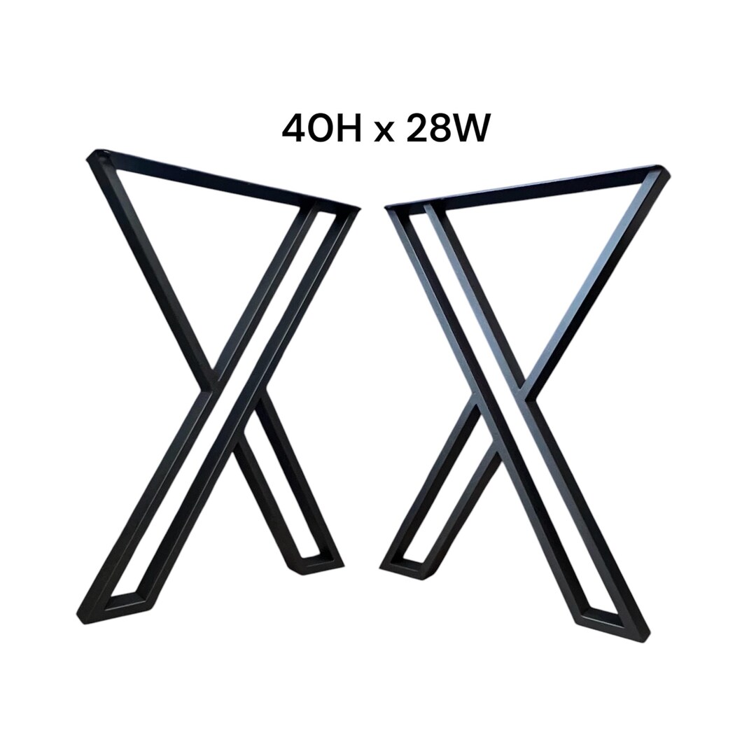 40”H Bar Height Steel Table Legs, Heavy Duty Pub Table Legs, Metal Bar Table Legs, High Table ...