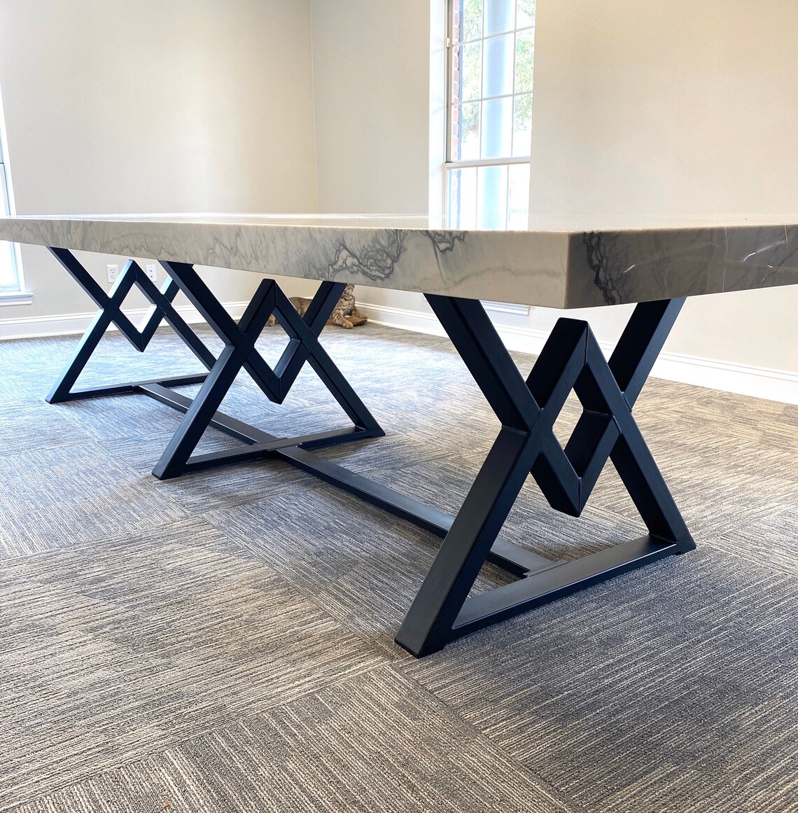 The Diamond Conference Table Base 3 Legs With 6 Braces - Etsy