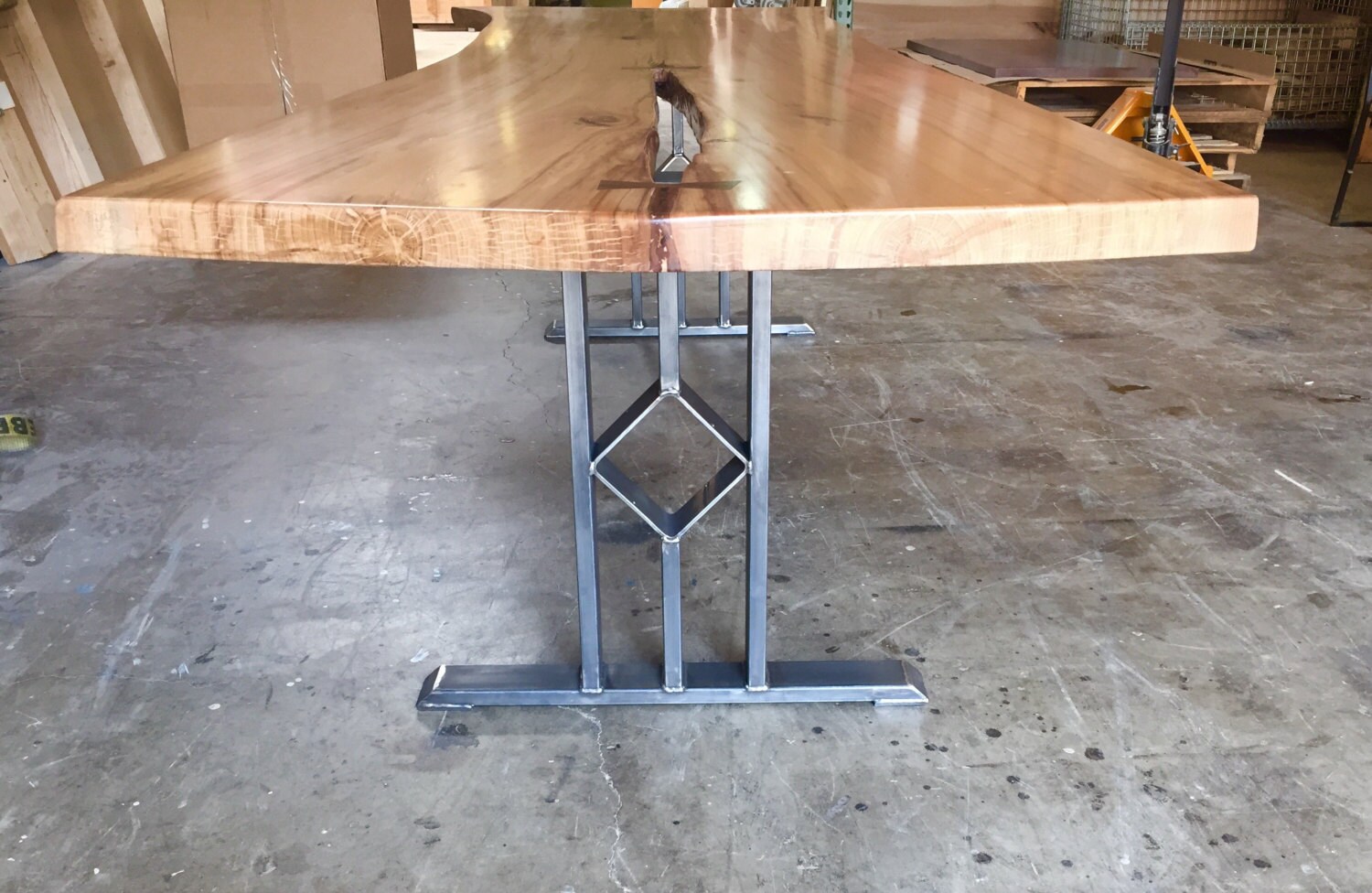 Live Edge ELM Dining Table Beautiful Conference Table - Etsy Denmark