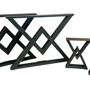 The Diamond Set, Diamond Dining Table and Coffee Table Steel Legs - Etsy