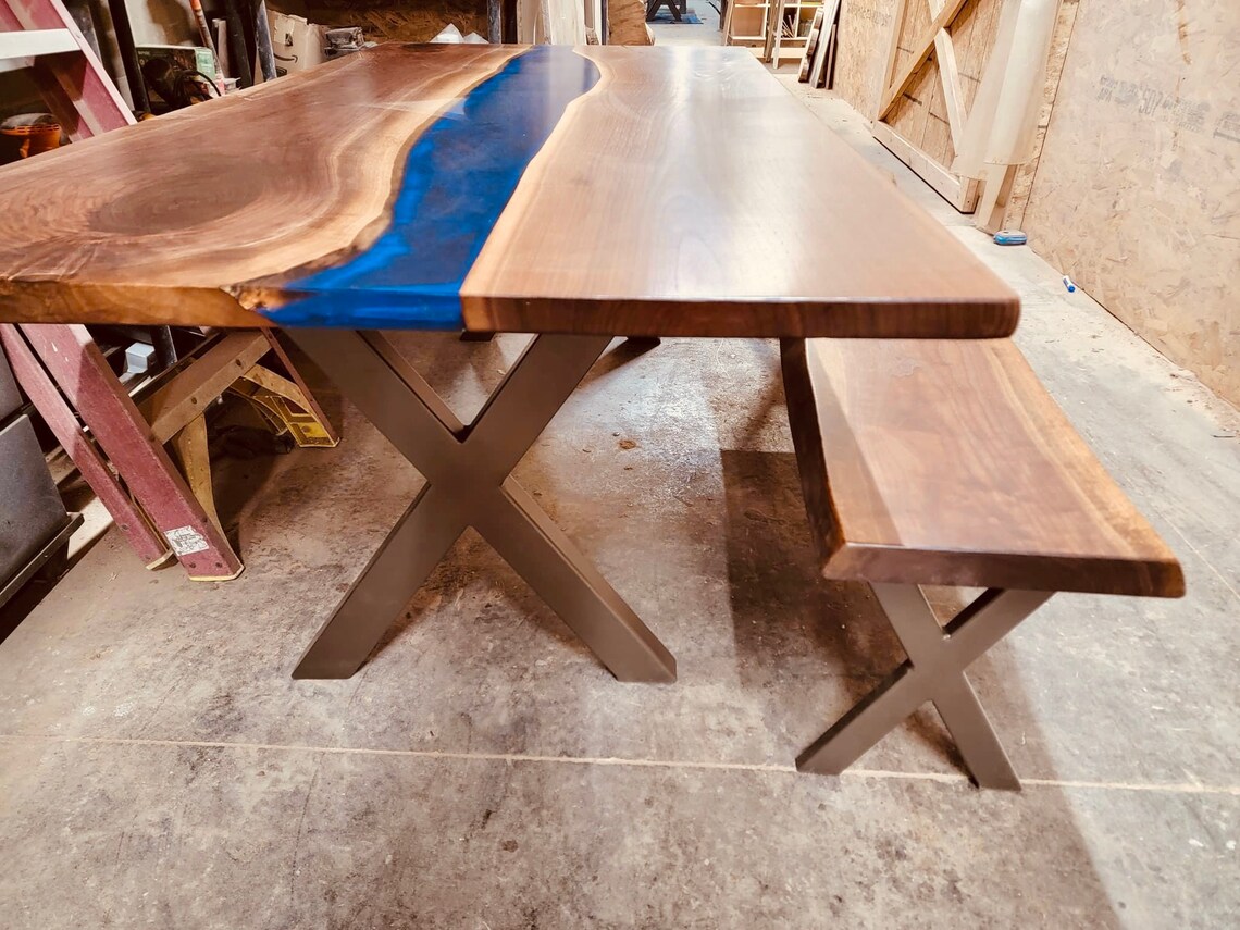 X Design Dining Table Legs With Bench Legs - Etsy