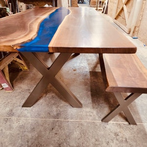 X Design Dining Table Legs With Bench Legs - Etsy