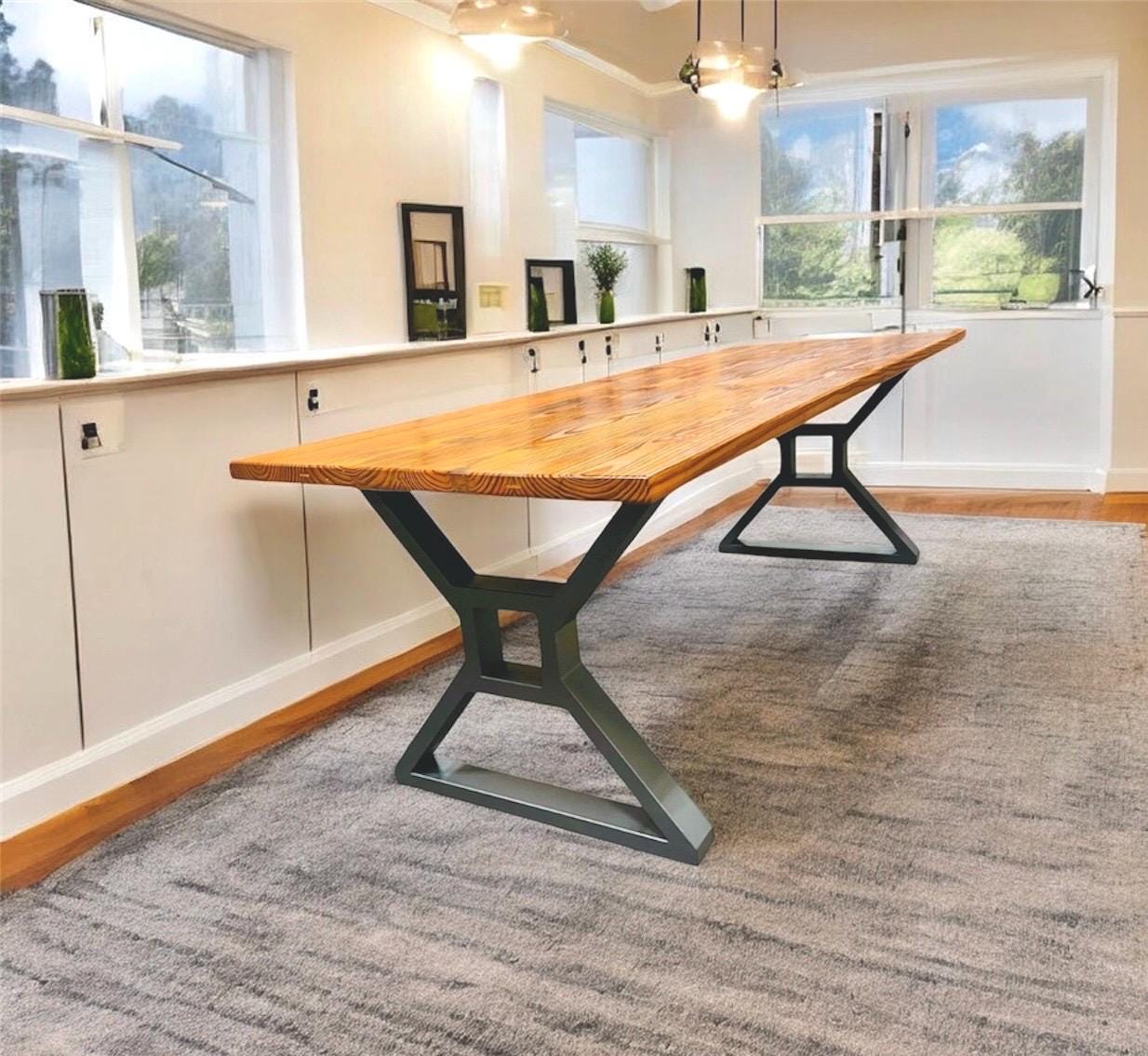X Design Steel Table Legs 28"h Heavy Duty Metal Desk Legs (set of 2) - Etsy
