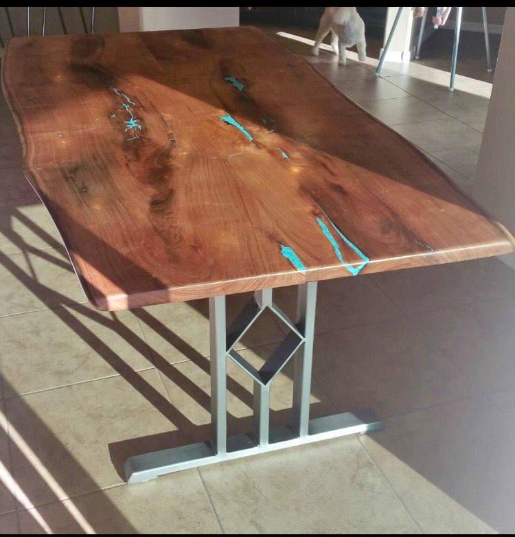 Design Dining Table Base Three Bars With Diamond Set of 2 | Etsy