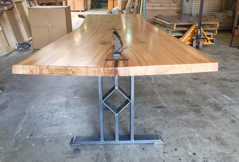 Live Edge ELM Dining Table Beautiful Conference Table - Etsy Denmark