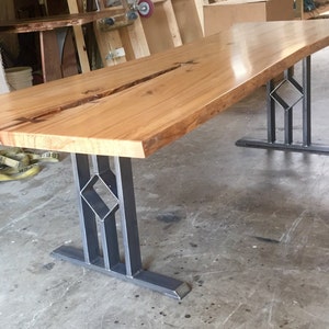 Live Edge ELM Dining Table, Beautiful Conference Table, Industrial ...